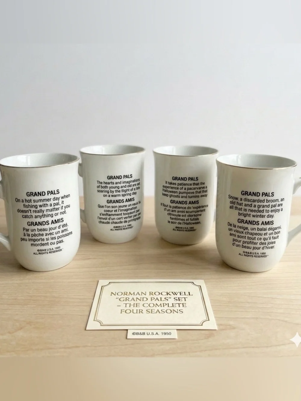Norman Rockwell | Dining | Vintage 98 Norman Rockwell Grand Pals Four ...